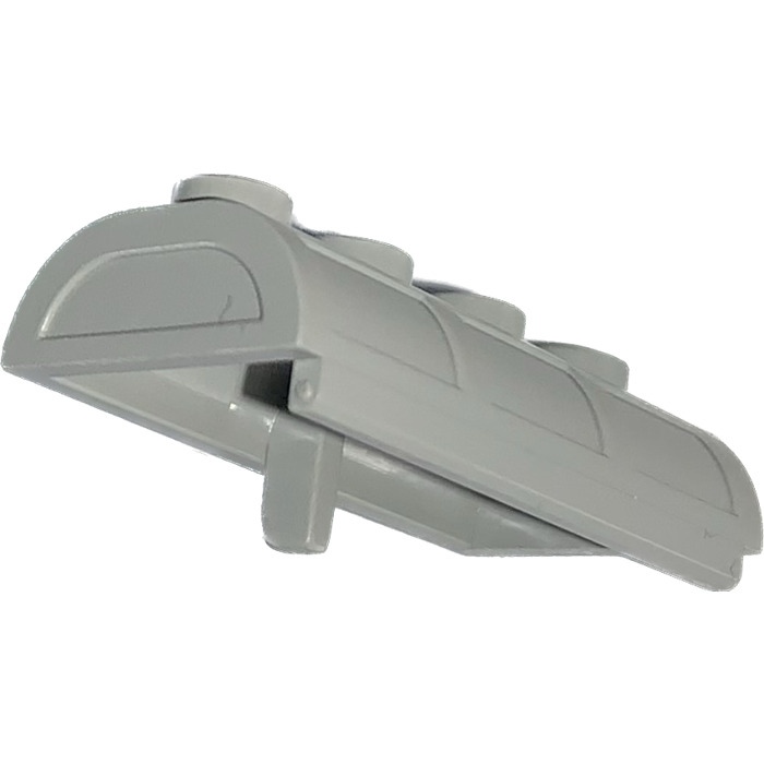 LEGO Light Gray Treasure Chest Lid 2 x 4 Curved with Thin Hinge (4739 ...