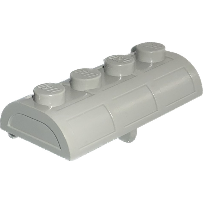 LEGO Light Gray Treasure Chest Lid 2 x 4 Curved with Thin Hinge (4739 ...