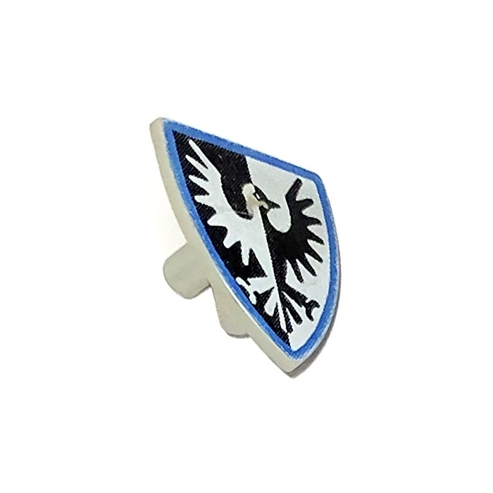 LEGO Light Gray Triangular Shield (Short) with Falcon Pattern, Blue ...