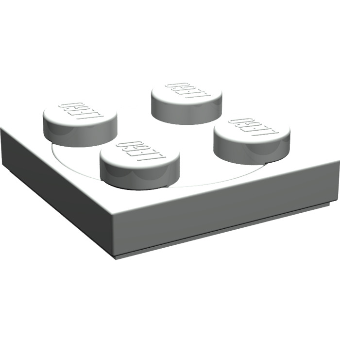 LEGO Light Gray Turntable 2 x 2 Plate with Light Gray Top | Brick Owl ...