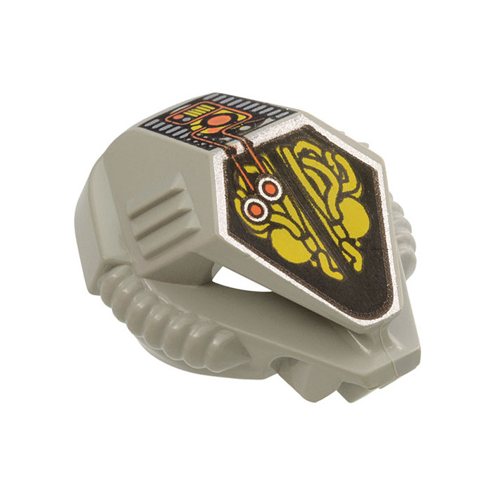 LEGO Light Gray UFO Helmet with Mechanical Pattern (82761 / 82762 ...