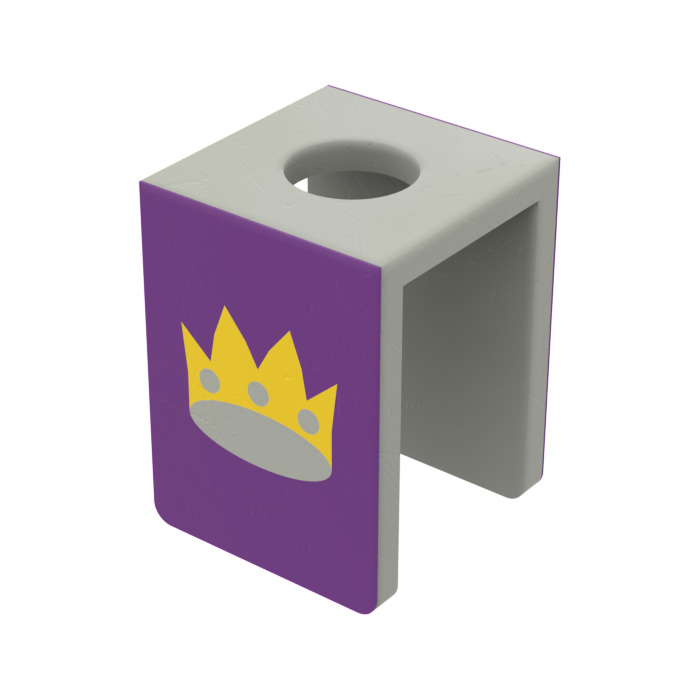 LEGO Vest with Crown on Dark Purple Sticker (3840) | Brick Owl - LEGO ...