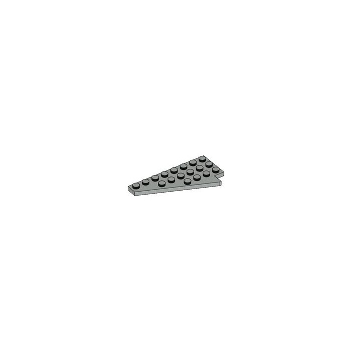 LEGO Light Gray Wedge Plate 4 x 8 Wing Left with Underside Stud Notch ...