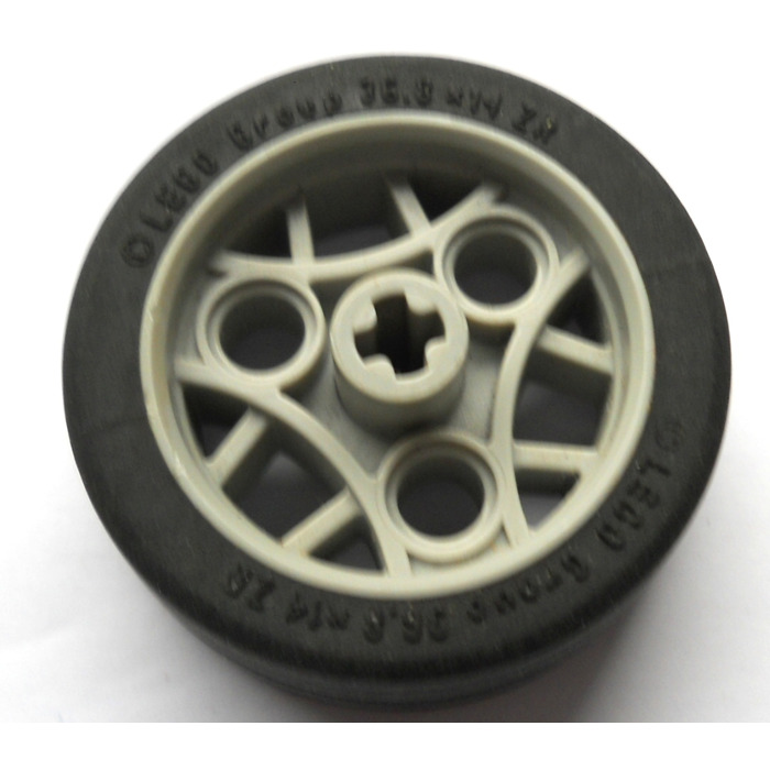 LEGO Light Gray Wheel Ø36.8 x 14 ZR with Black Tire (47481) | Brick Owl ...