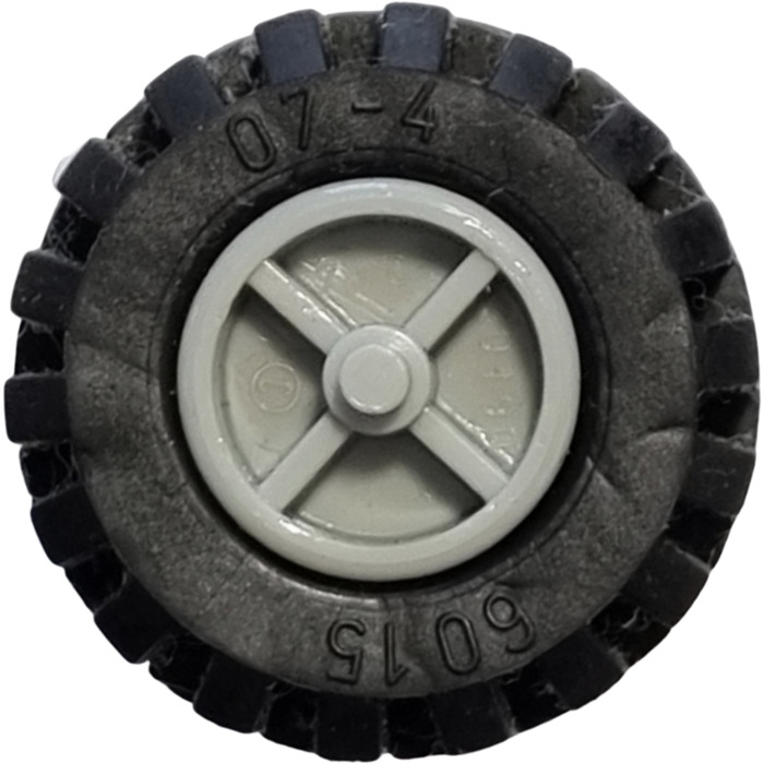 LEGO Light Gray Wheel Centre Wide with Stub Axles with Tire 21mm D. x ...