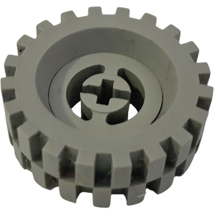 LEGO Wheel Hub 8 x 17.5 with Axlehole with Light Gray Tire 30 x 10.5 ...