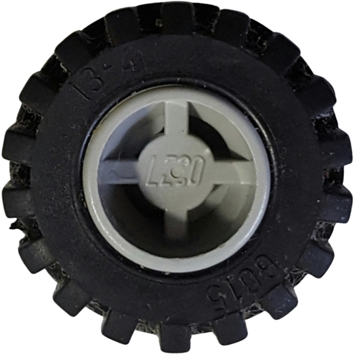 LEGO Light Gray Wheel Rim Wide Ø11 x 12 with Notched Hole with Tire ...