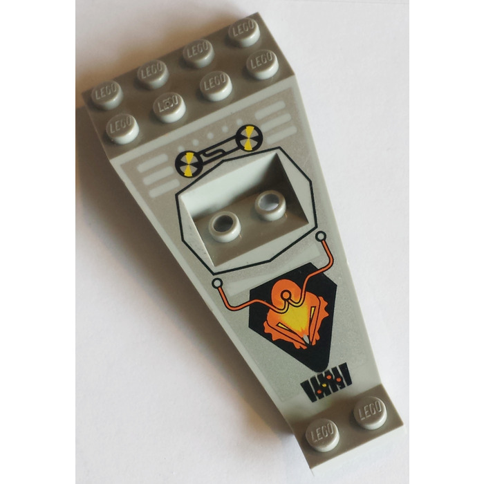 LEGO Light Gray Wing 8 x 4 - 2 x 3.3 Down with UFO Logo (30119 / 82759 ...