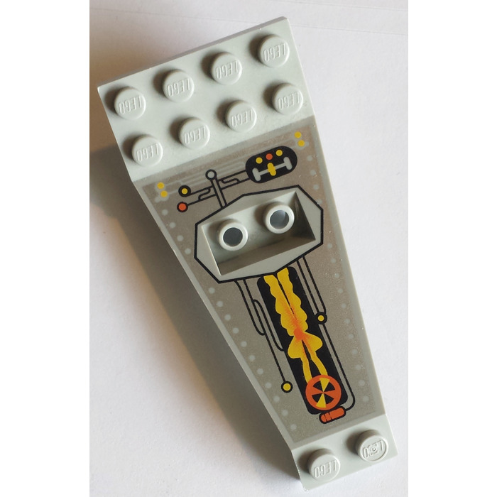 LEGO Light Gray Wing 8 x 4 x 3.3 Up with UFO Circuits and Bolted Panel ...
