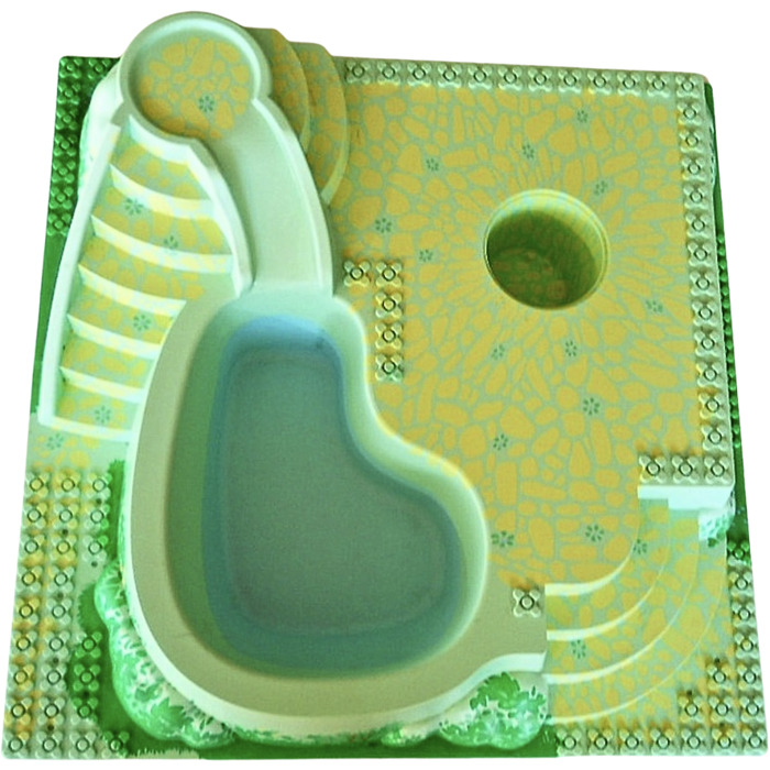 LEGO Baseplate 48 x 48 with Pool, Slide and Steps with Light Yellow ...