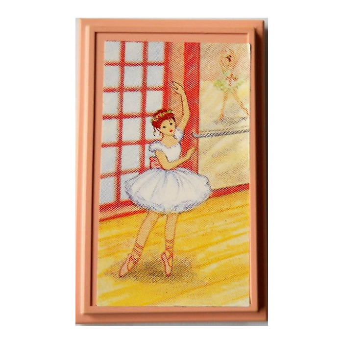 LEGO Light Salmon Scala Wall Panel 6 x 10 with Ballerina Sticker (6953 ...