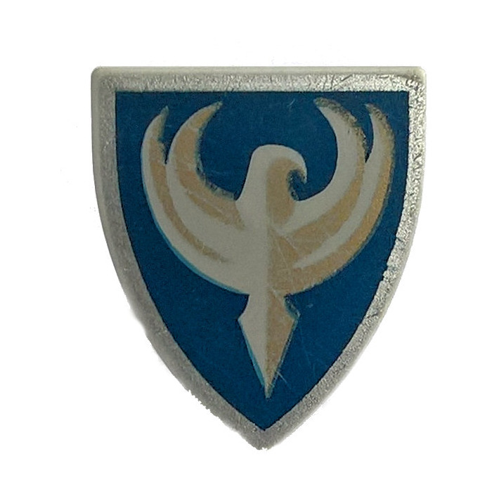 LEGO Light Stone Gray Triangular Shield (Short) with Golden Hawk on ...