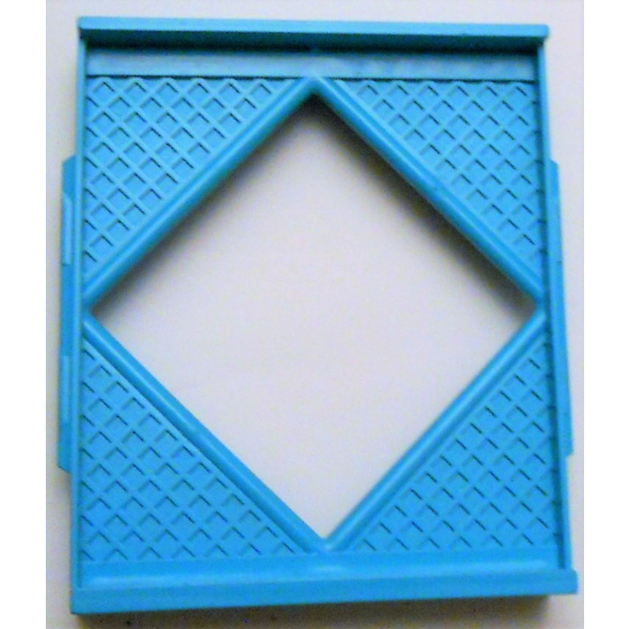 LEGO Light Turquoise Scala Wall 8 x 2 x 8 with Diamond Shaped Window ...