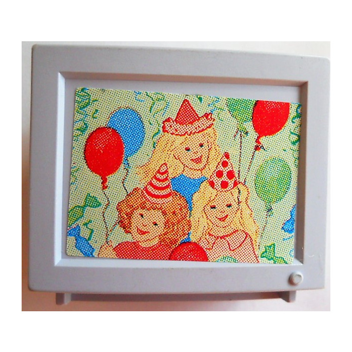 LEGO Light Violet Scala Screen with Birthday Party Sticker (6962 ...