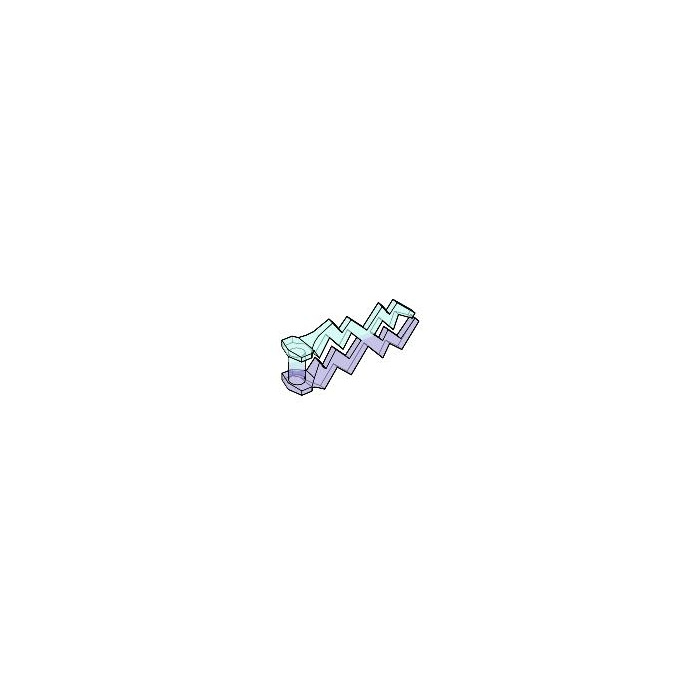 LEGO Lightning Bolt (Double) with Marbled Transparent Purple (28555 / ...