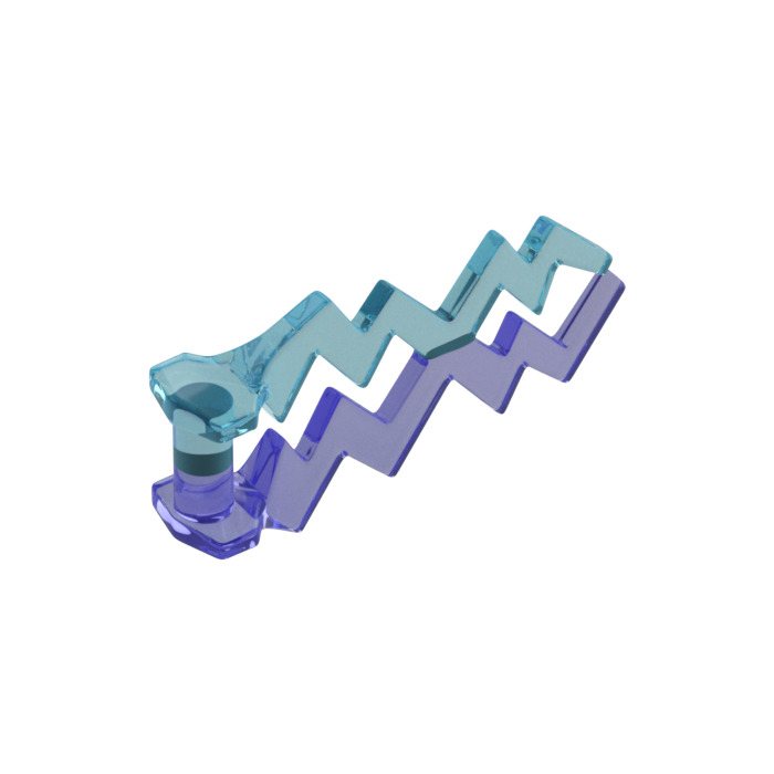 LEGO Lightning Bolt (Double) with Marbled Transparent Purple (28555 / ...