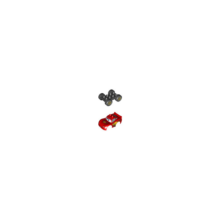 LEGO Lightning McQueen with Piston Cup Hood and Yellow Wheels Duplo ...
