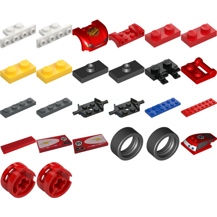 LEGO Lightning McQueen with Rust-eze Hood and Red and White Sides (8487 ...