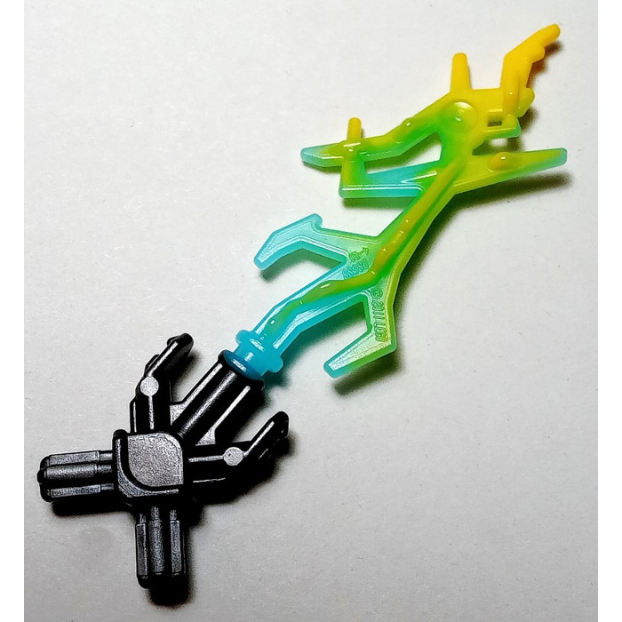 LEGO Lightning Weapon with Marbled Transparent Light Blue and Yellow ...