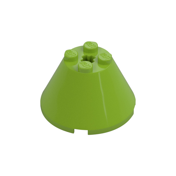 LEGO Cone 4 x 4 x 2 with Axle Hole (3943) | Brick Owl