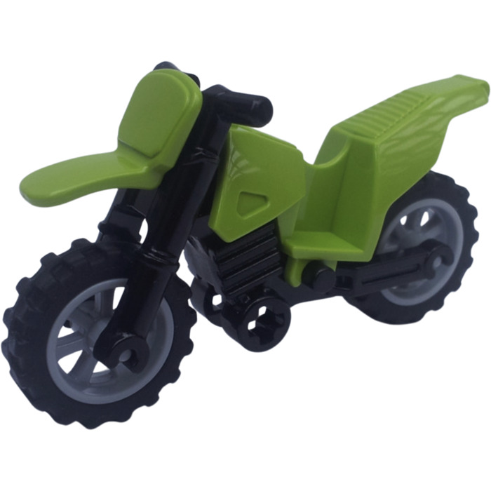 LEGO Dirt Bike with Black Chassis and Medium Stone Gray Wheels (50860 ...