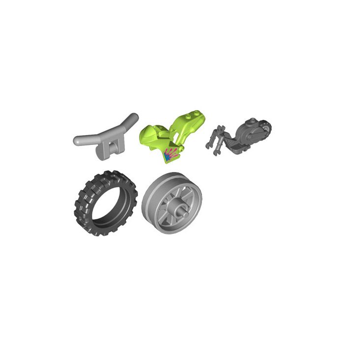LEGO Lime Flywheel Bike with Splash | Brick Owl - LEGO Marketplace