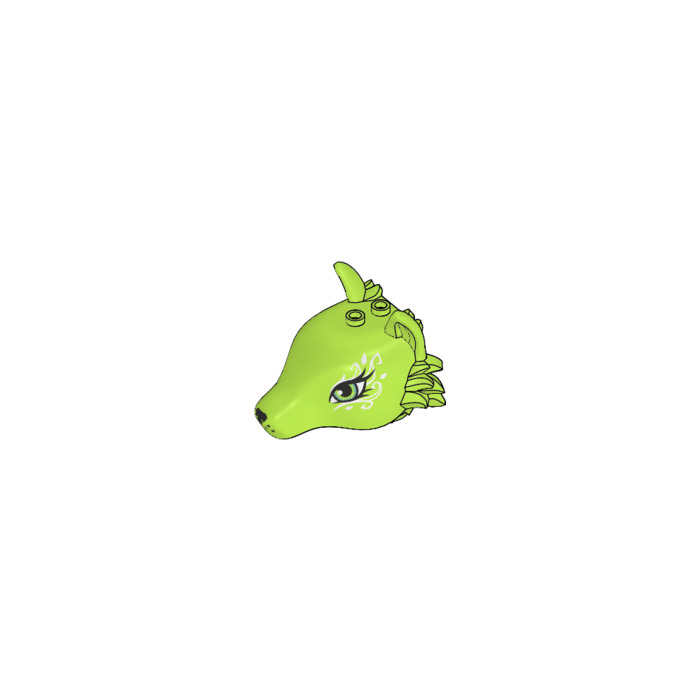 LEGO Lime Fox Head with White Swirls (36726) | Brick Owl