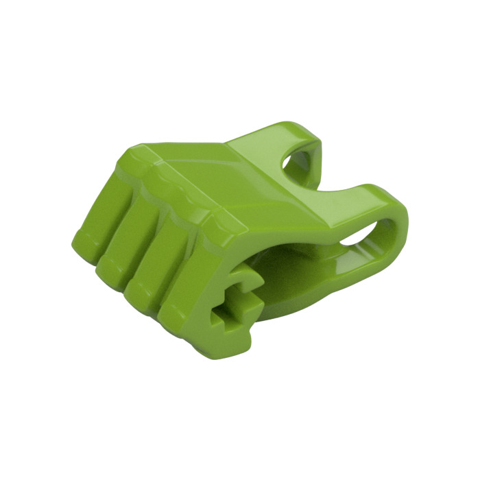 LEGO Lime Hand with Joint Socket and Axle Hole with 4 Fingers (93575 ...