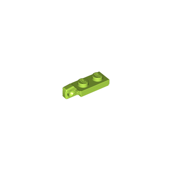 LEGO Lime Hinge Plate 1 x 2 with Single Finger on End Vertical with ...