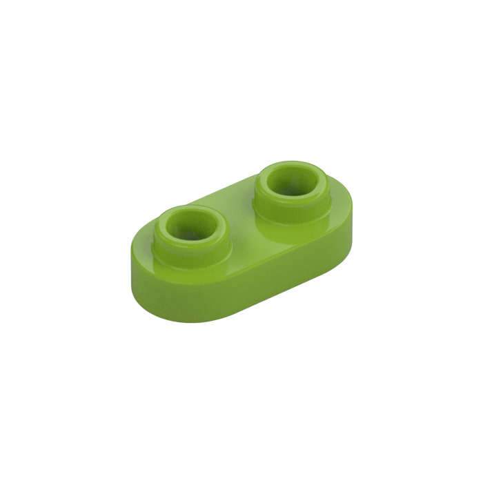 LEGO Lime Plate 1 x 2 with Rounded Ends (35480) | Brick Owl - LEGO ...