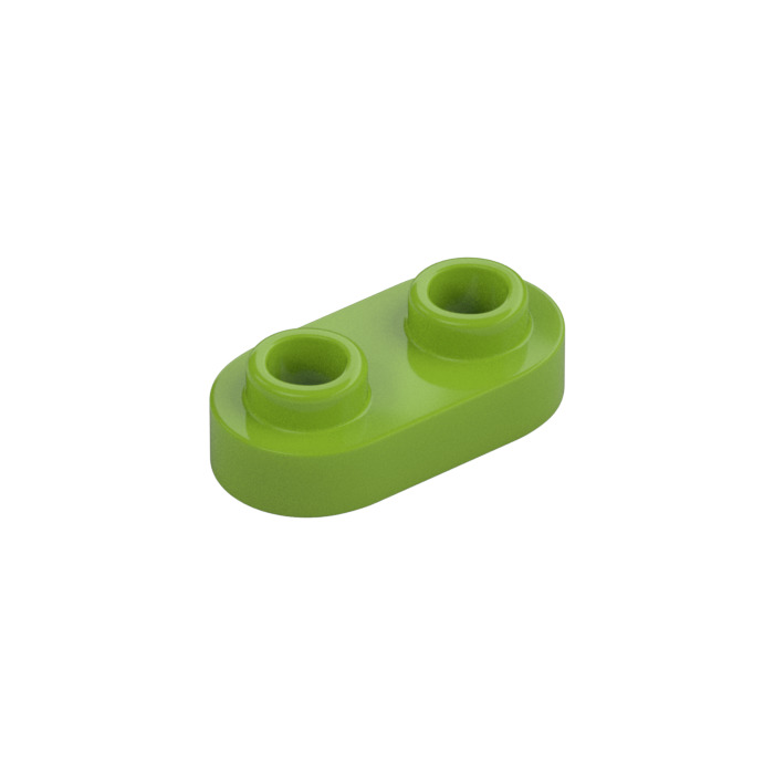 LEGO Lime Plate 1 x 2 with Rounded Ends (35480) | Brick Owl - LEGO ...
