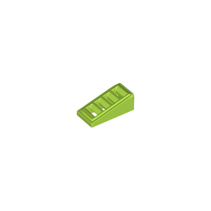 LEGO Lime Slope 1 x 2 x 0.7 (18°) with Grille (61409 / 113474) | Brick Owl