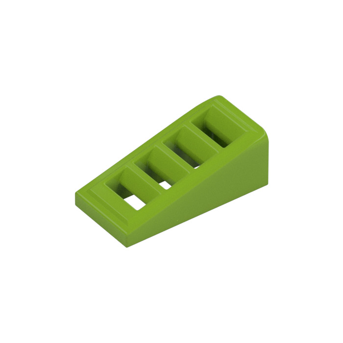 LEGO Lime Slope 1 x 2 x 0.7 (18°) with Grille (61409 / 113474) | Brick Owl