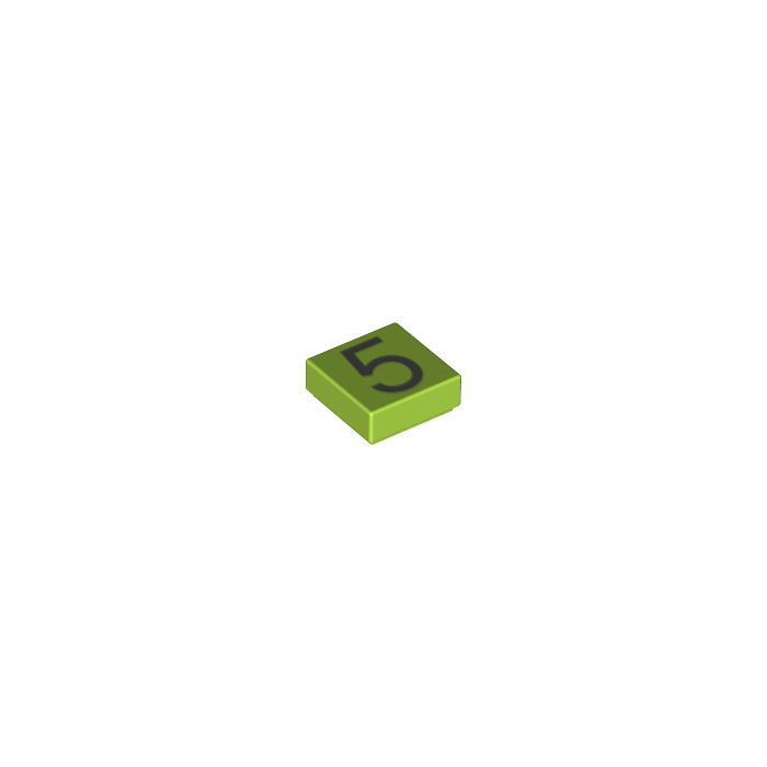 LEGO Tile 1 x 1 with Number "5" with Groove (11606 / 13443) | Brick Owl