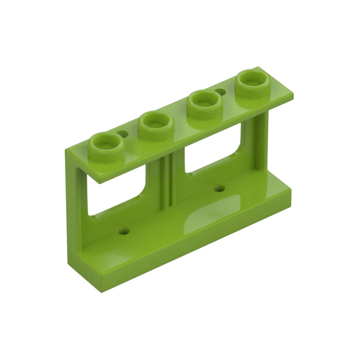 LEGO Lime Window Frame 1 x 4 x 2 (Plane) with Hollow Studs (61345 ...