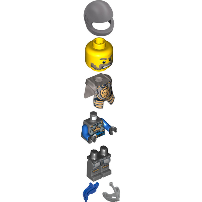 LEGO Lion Knight, Armor with Lion Shield, Blue Plume, Helmet with Visor ...