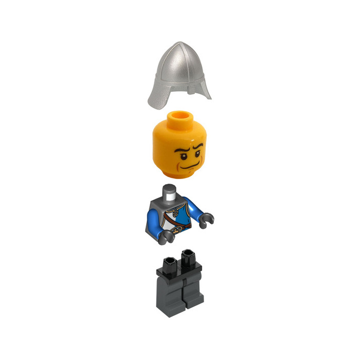 LEGO Lion Knight with Blue and Gray Tunic and Neck Protector Helmet ...