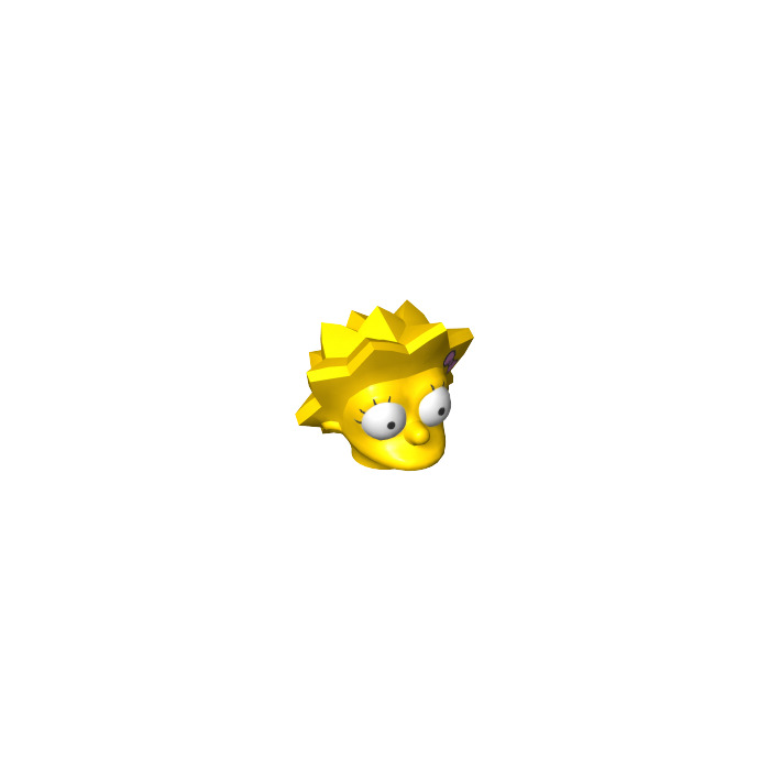 LEGO Lisa Simpson Head with Wide Eyes and Bright Pink Bow (20624 ...