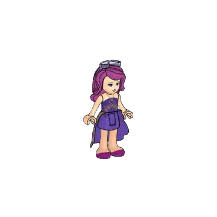 LEGO Livi with Purple Outfit with Cloth Skirt and Sunglasses Minifigure ...