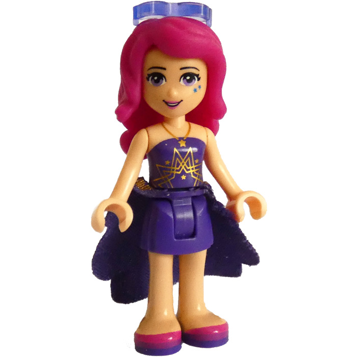 LEGO Livi with Purple Outfit with Cloth Skirt and Sunglasses Minifigure ...