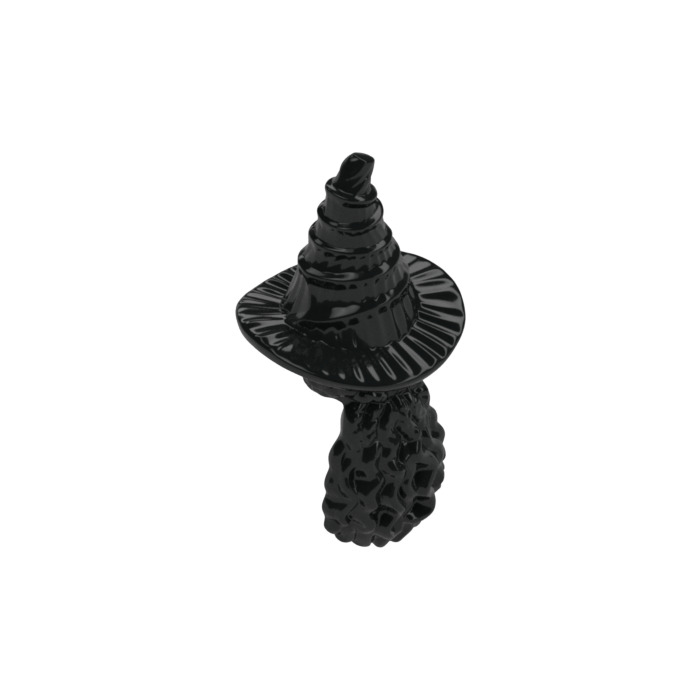 LEGO Long Curly Hair with Black Witch Hat (6570) | Brick Owl