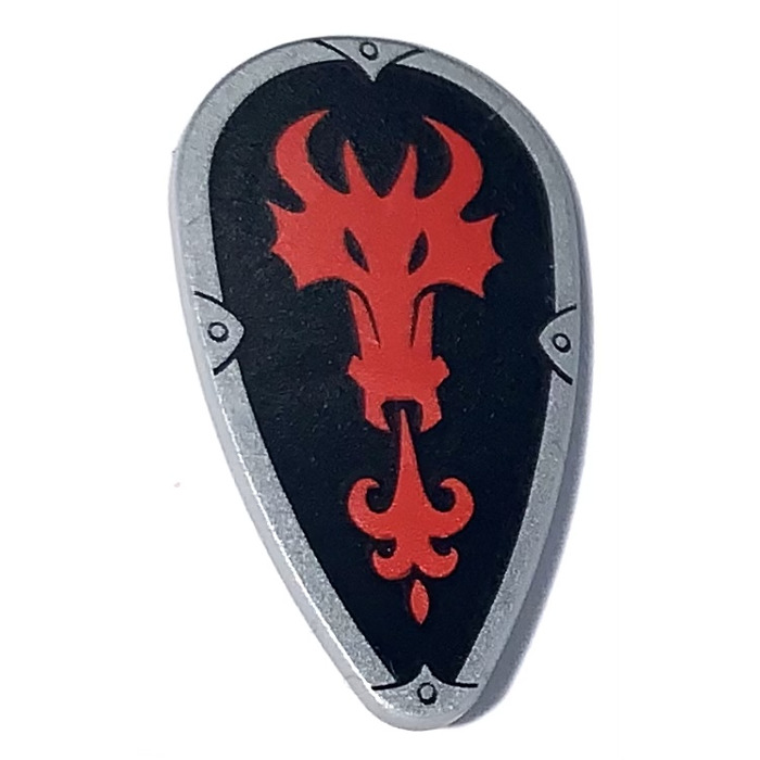 LEGO 긴 Minifigure 방패 ~와 함께 빨간색 불 Breathing 용 (2586 / 14434) | Brick Owl ...