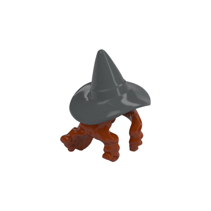 LEGO Long Wavy Hair with Dark Stone Gray Witch Hat (104255) | Brick Owl