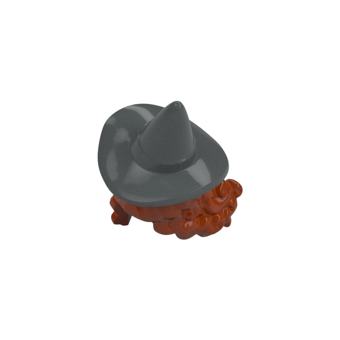 LEGO Long Wavy Hair with Dark Stone Gray Witch Hat (104255) | Brick Owl