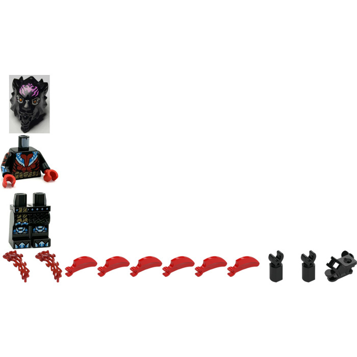 LEGO Lord Ras with Dark Pink Markings and Energy Claws Minifigure ...