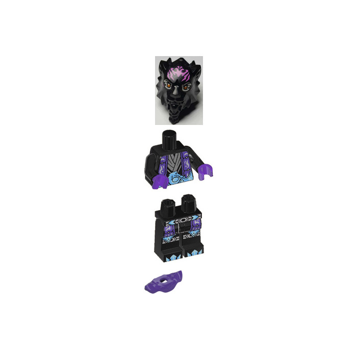 LEGO Lord Ras with Dark Purple Robe and Shoulder Armor Minifigure ...