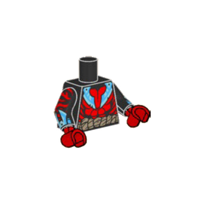 LEGO Lord Ras with Pearl Dark Gray Shoulder Armor Minifig Torso (973 / ...