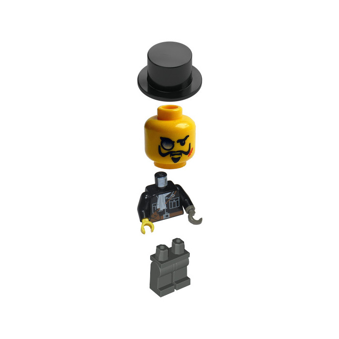 LEGO Lord Sam Sinister with Black Shirt and Top Hat Minifigure | Brick ...