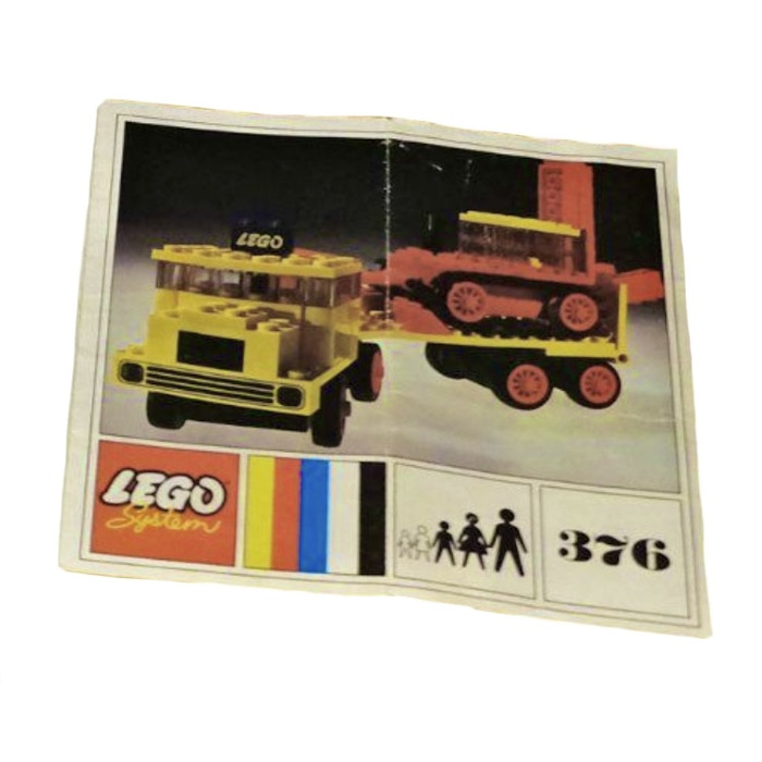 LEGO Low loader with Excavator Set 376-1 Instructions | Brick Owl ...