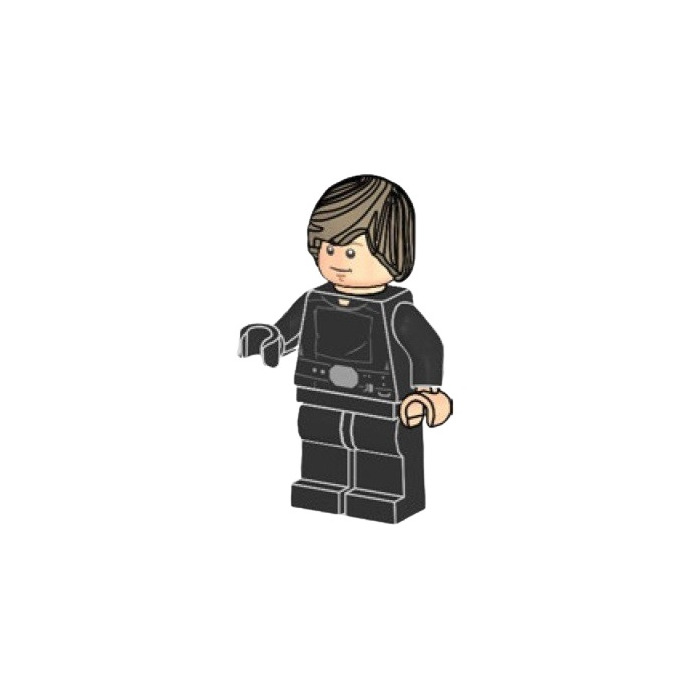 LEGO Luke Skywalker with Jedi Master Outfit and Mid-Length Hair (Smile ...